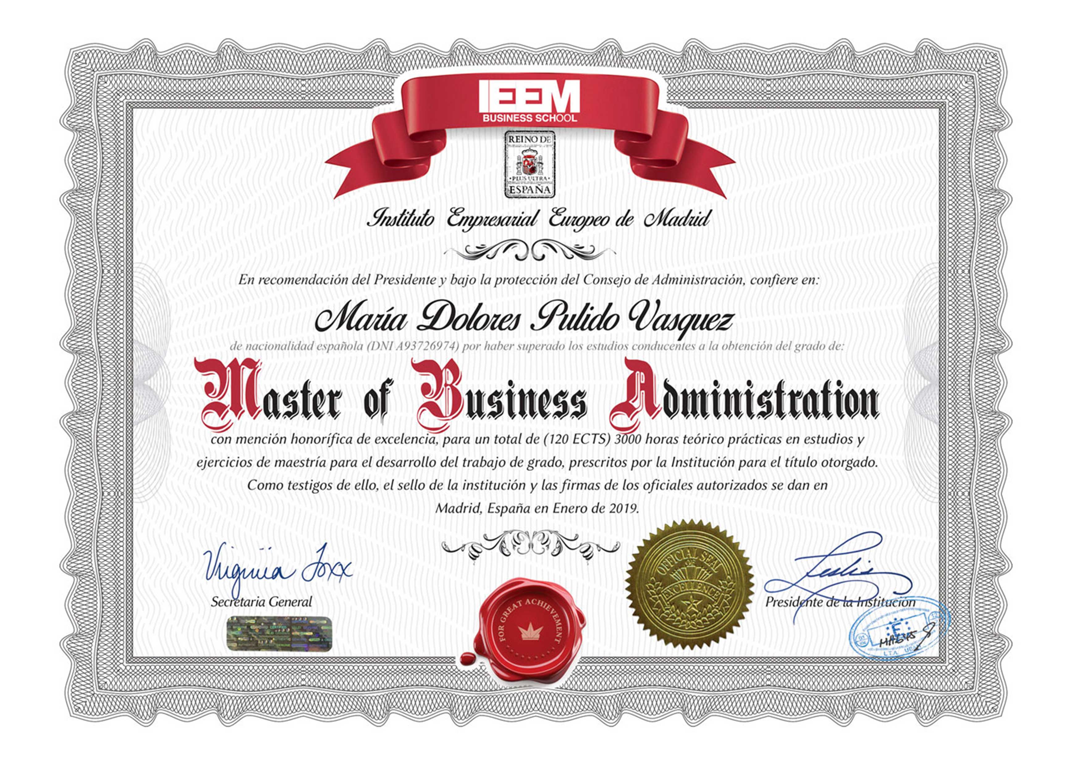 Executive MBA - Instituto Empresarial Europeo de Madrid